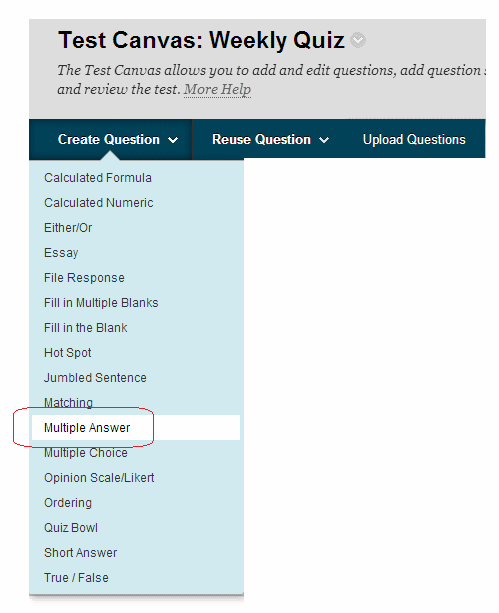 Multiple Answer Questions – eLearning Support and Resources