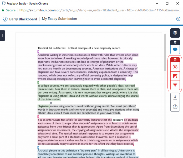 Viewing and interacting with your Similarity Report – eLearning Support ...